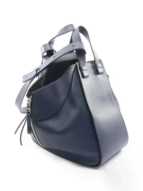 Loewe 2000s Hammock Calf Leather Bucket Bag - Blue