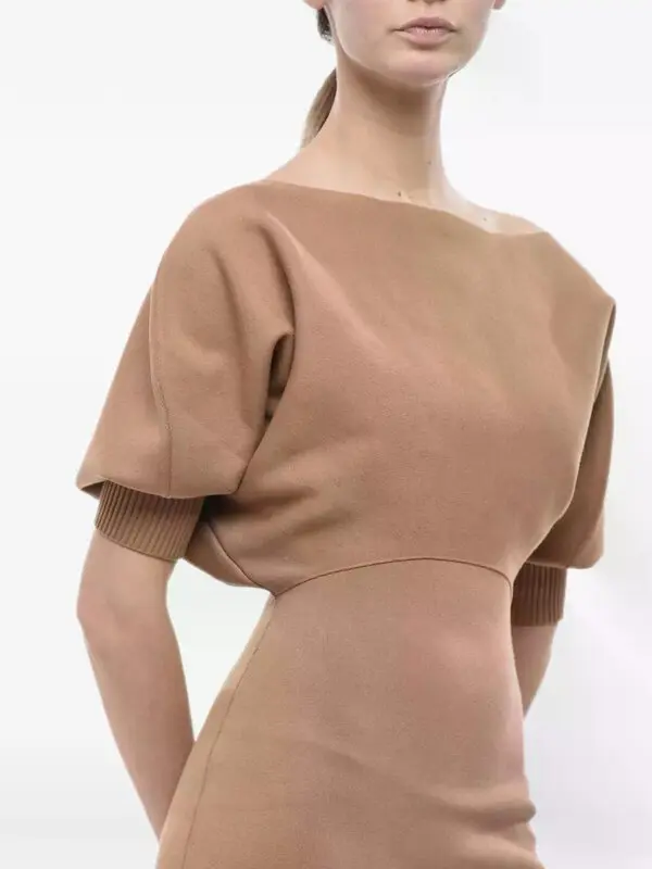 SUPER BLOND Batwing Sleeve Knit Midi Dress