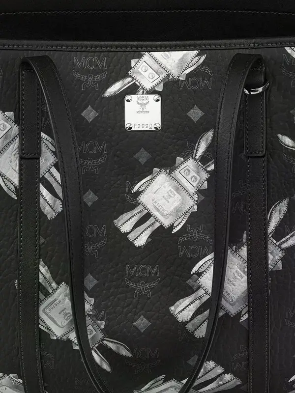 Mcm Visetos Print Rabbit Motif Tote Bag