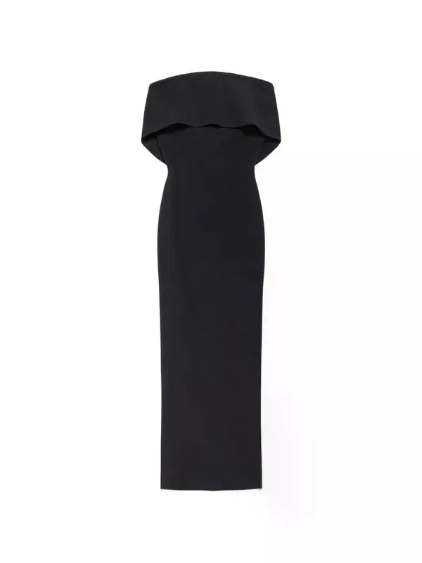 ANIYE BY Off-shoulder Slit-detail Maxi Dress - Black