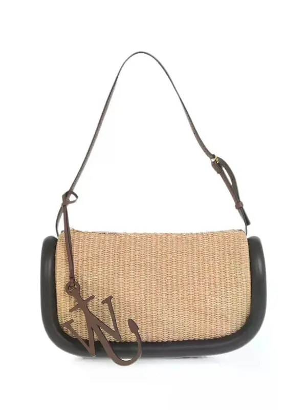 JW Anderson The Bumper Raffia Shoulder Bag - Neutrals