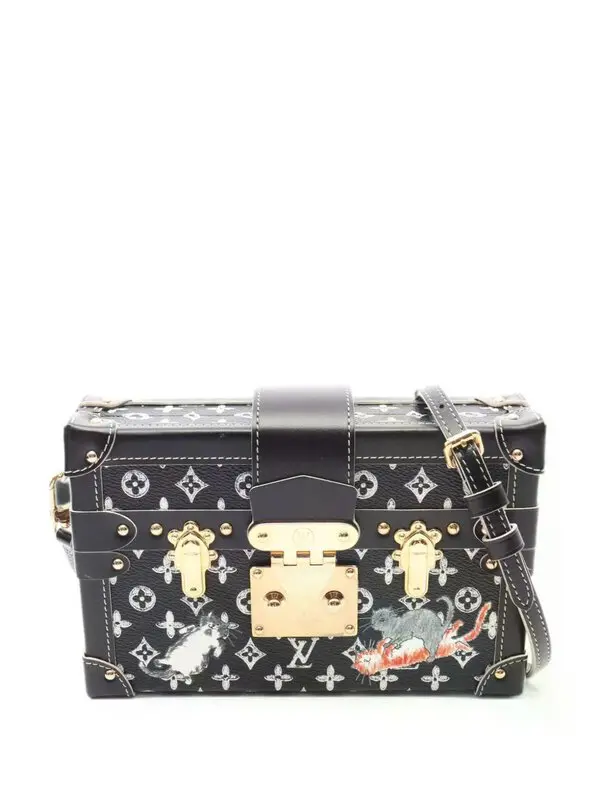 LOUIS VUITTON 2018 Petite Malle Catogram Shoulder Bag