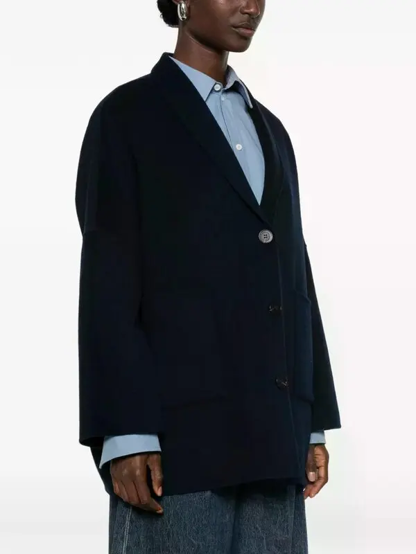 ERMANNO FIRENZE Shawl-lapel Patch-pocket Jacket