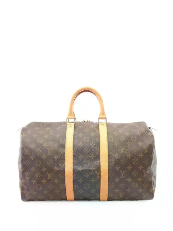 LOUIS VUITTON 2000 Keepall Monogram Canvas Travel Bag - Brown