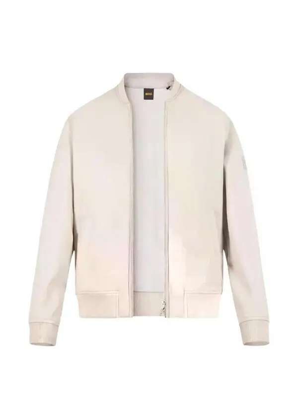BOSS Zip Bomber Jacket - Neutrals