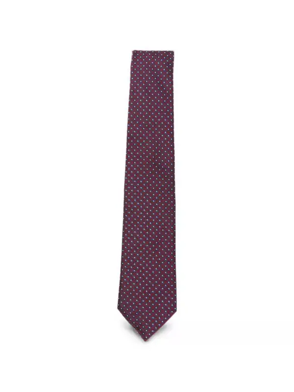 Emporio Armani Geometric-pattern Silk Tie