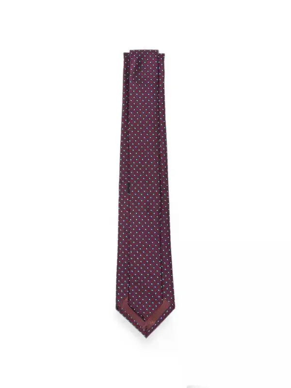 Emporio Armani Geometric-pattern Silk Tie