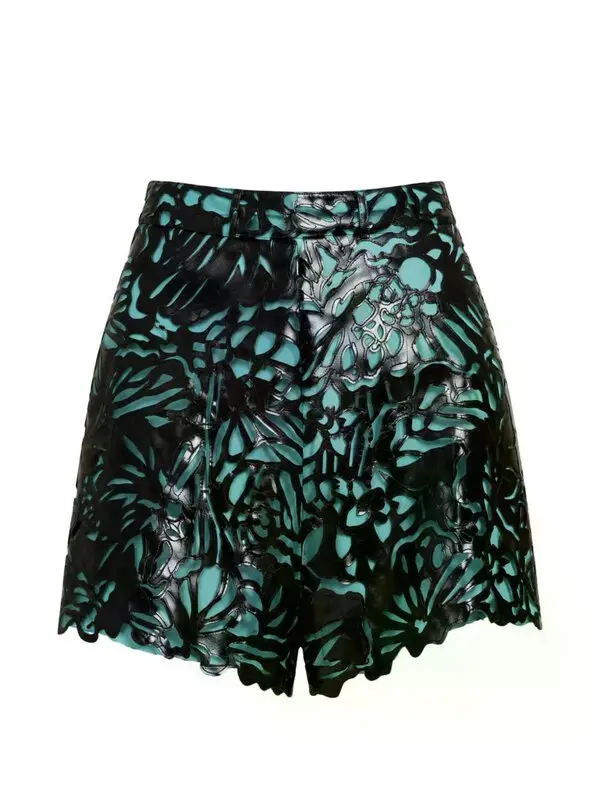 GEMY MAALOUF Floral Cut-out Shorts