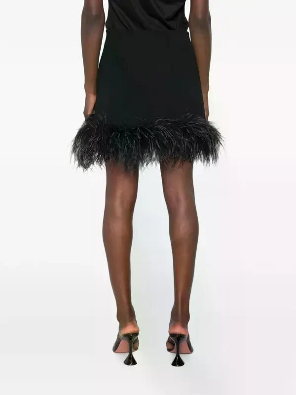 P.a.r.o.s.h Feather-trim A-line Skirt