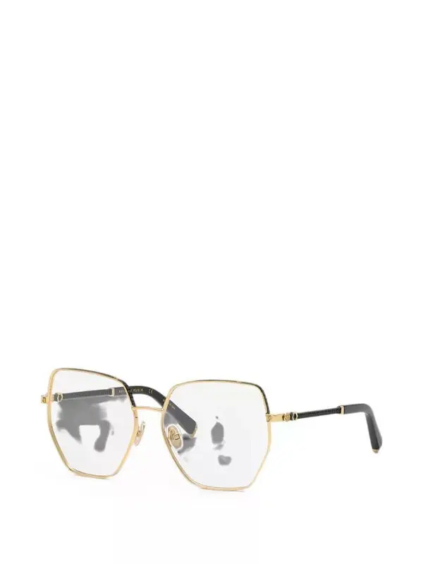 Philipp Plein Geometric Frame Eyeglasses - Gold