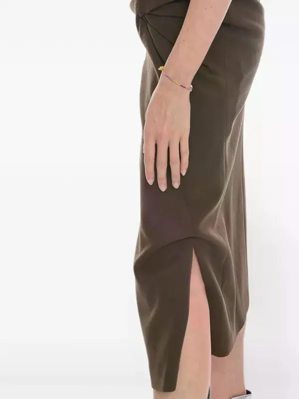 REJINA PYO Draped Midi Pencil Skirt