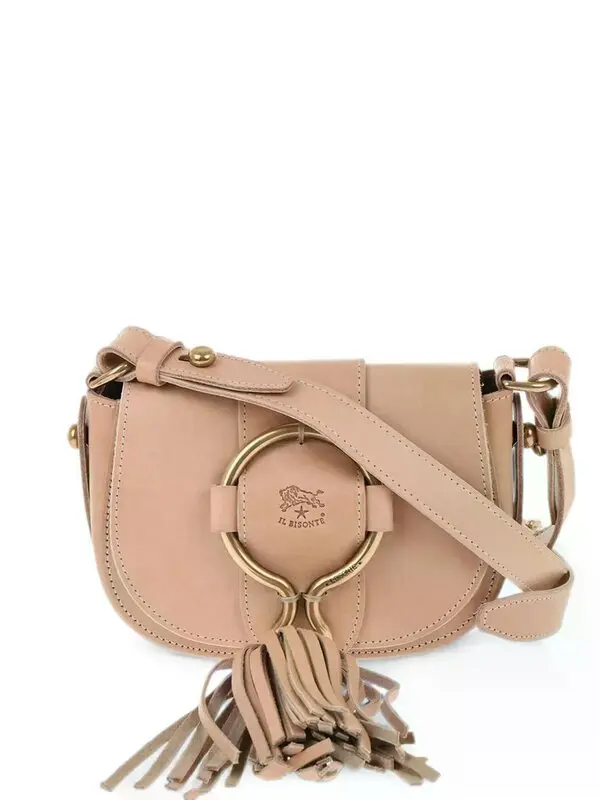 Il Bisonte Tassel-detail Leather Crossbody Bag - Neutrals
