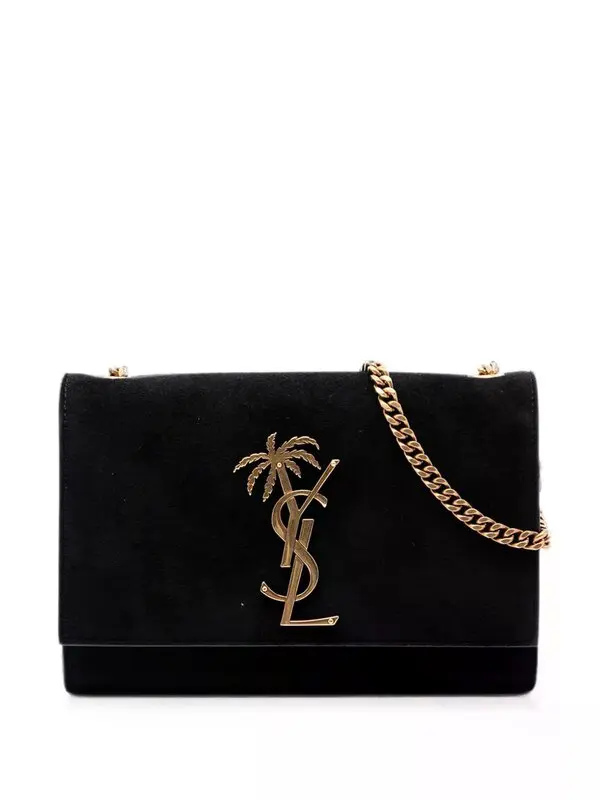 Saint Laurent Suede Monogram Kate Crossbody Bag