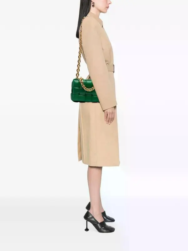 Bottega Veneta Nappa Intrecciato Padded Chain Cassette Satchel - Green