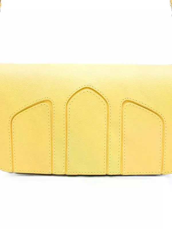 DELAGE Leather Cross Body Bag - Yellow