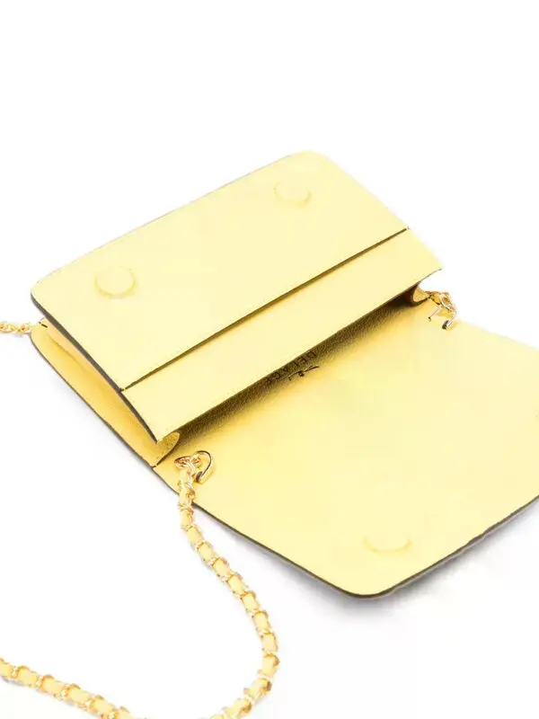 DELAGE Leather Cross Body Bag - Yellow
