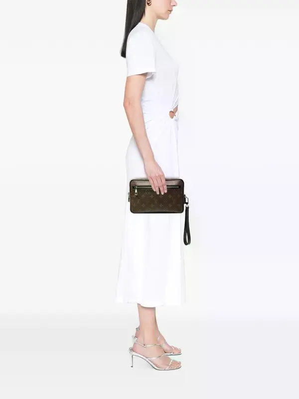 LOUIS VUITTON 2019 Monogram Macassar Kasai Clutch Bag
