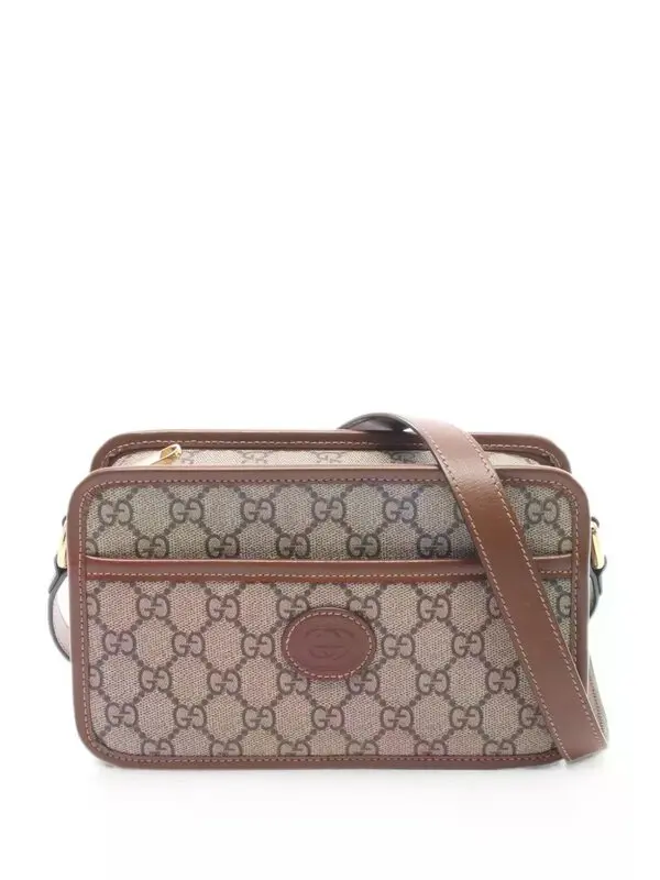 Gucci 2010s Interlocking G Gg Supreme Shoulder Bag