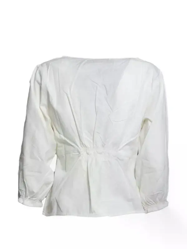 MERCI Bobble-trim Ruched Blouse