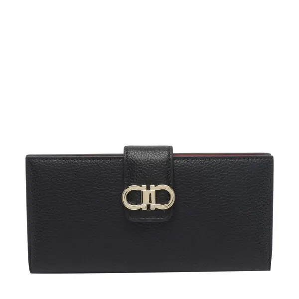 FERRAGAMO Continental Wallet - Black