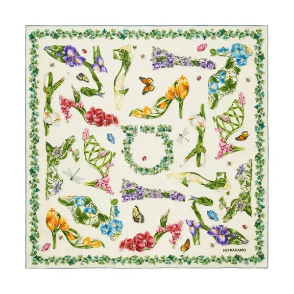 FERRAGAMO Eden Shoes Silk Foulard - Multicolor