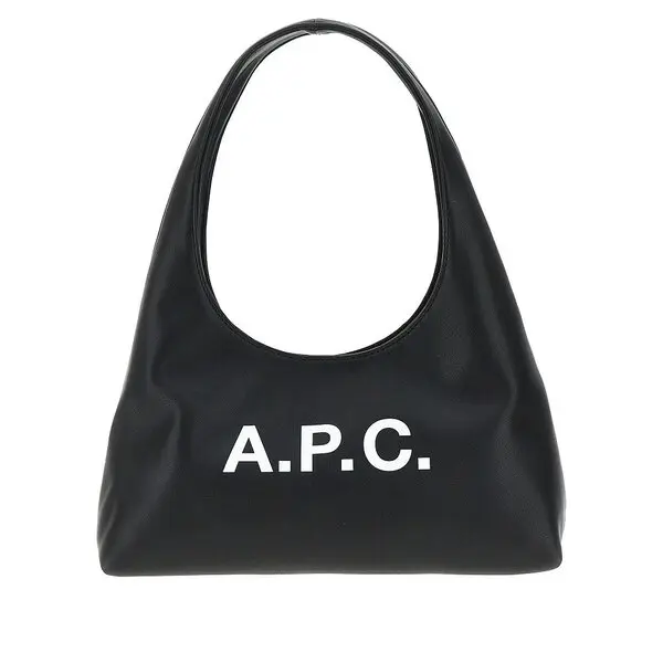 A.p.c. Faux Leather 'ninon Baby' Tote Bag - Black