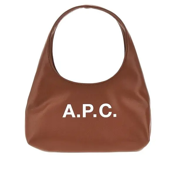 A.p.c. Faux Leather 'ninon Baby' Tote Bag - Black
