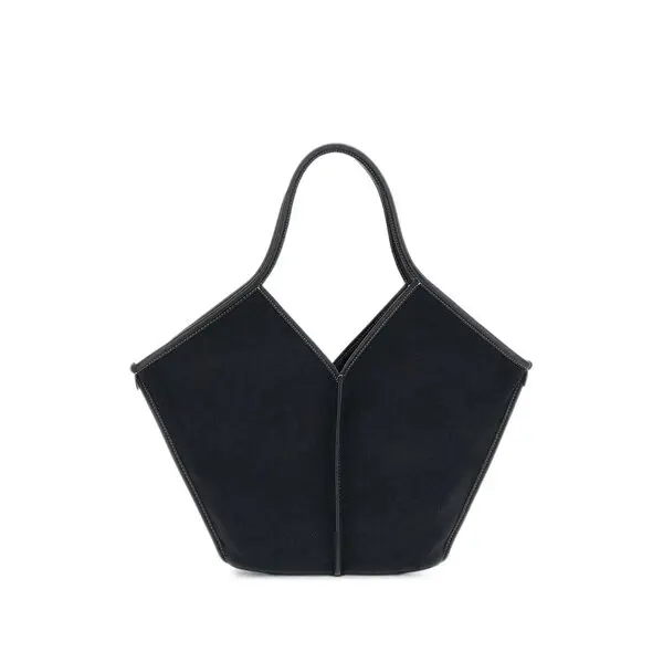 Hereu Tote Bag With Leather Trim - Black