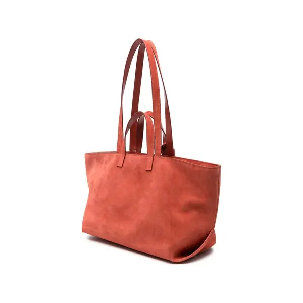 A.p.c. Suede Tote Bag With Detachable Pouch - Orange