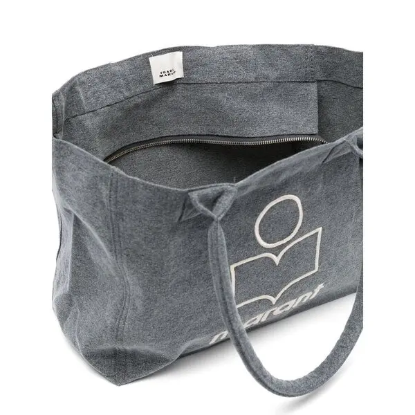 Isabel Marant Étoile Embroidered Logo Tote Bag - Gray