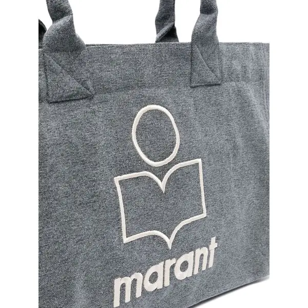Isabel Marant Étoile Embroidered Logo Tote Bag - Gray