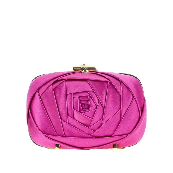ROGER VIVIER Rose Vivier' Satin Clutch