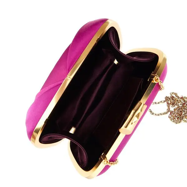 ROGER VIVIER Rose Vivier' Satin Clutch