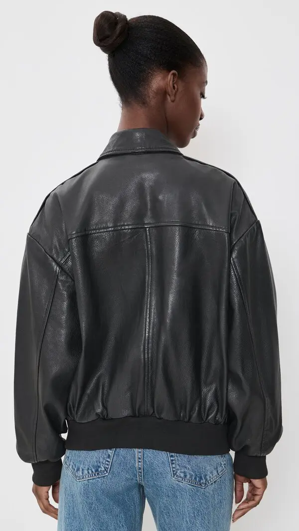 LAMARQUE Trevanna Leather Bomber Jacket