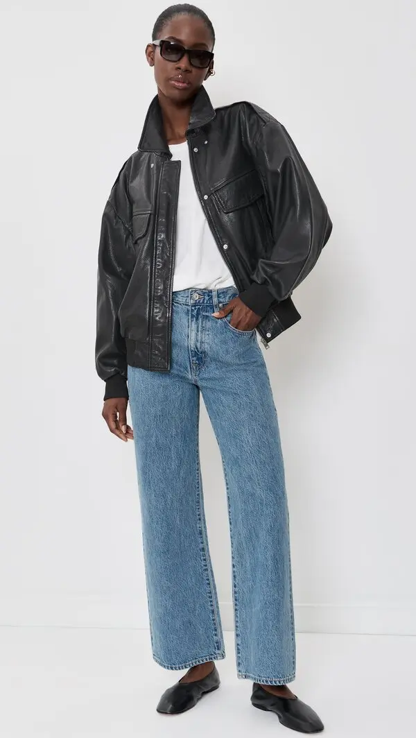 LAMARQUE Trevanna Leather Bomber Jacket