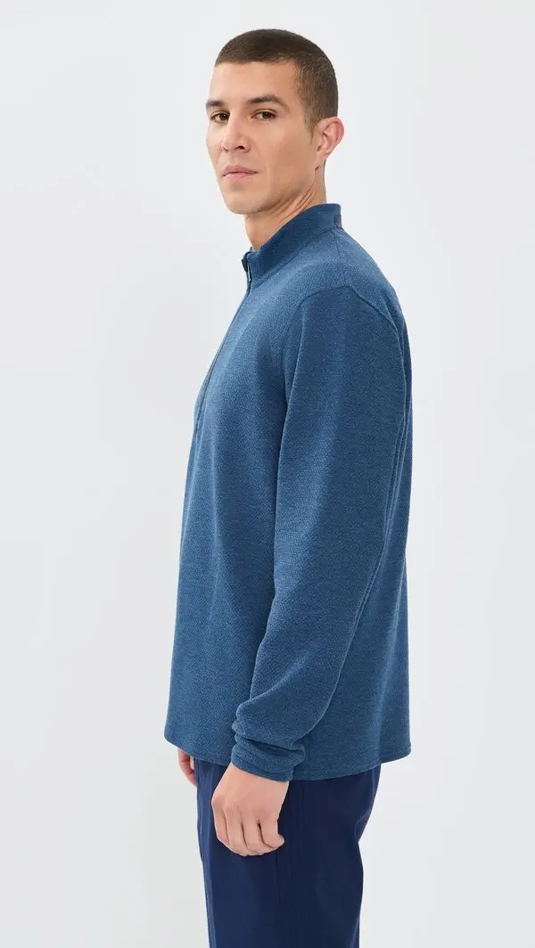 Greyson Troy Textured Fleece Quarter Zip Shirt