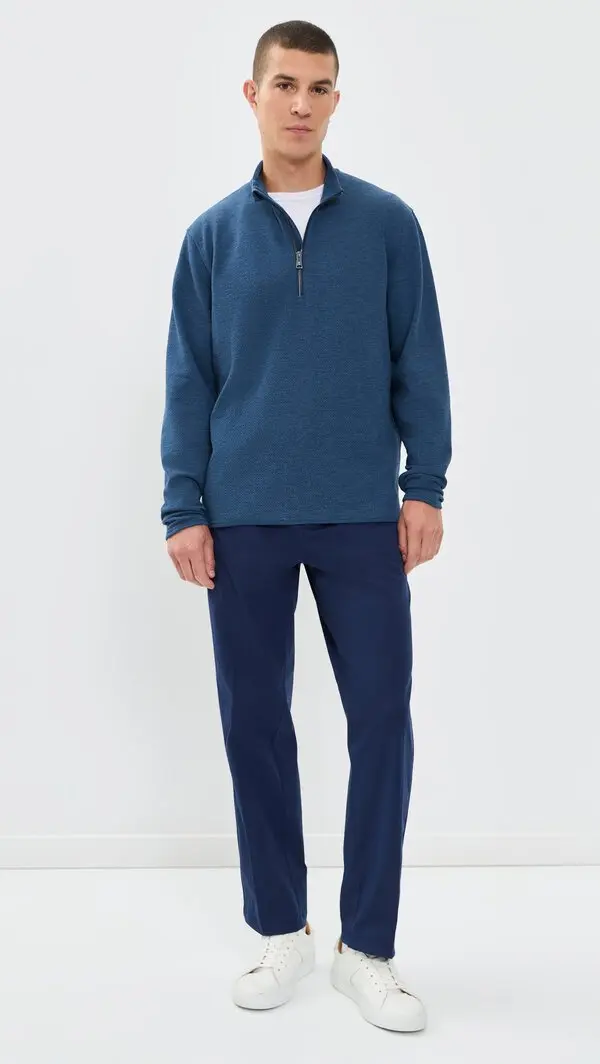 Greyson Troy Textured Fleece Quarter Zip Shirt