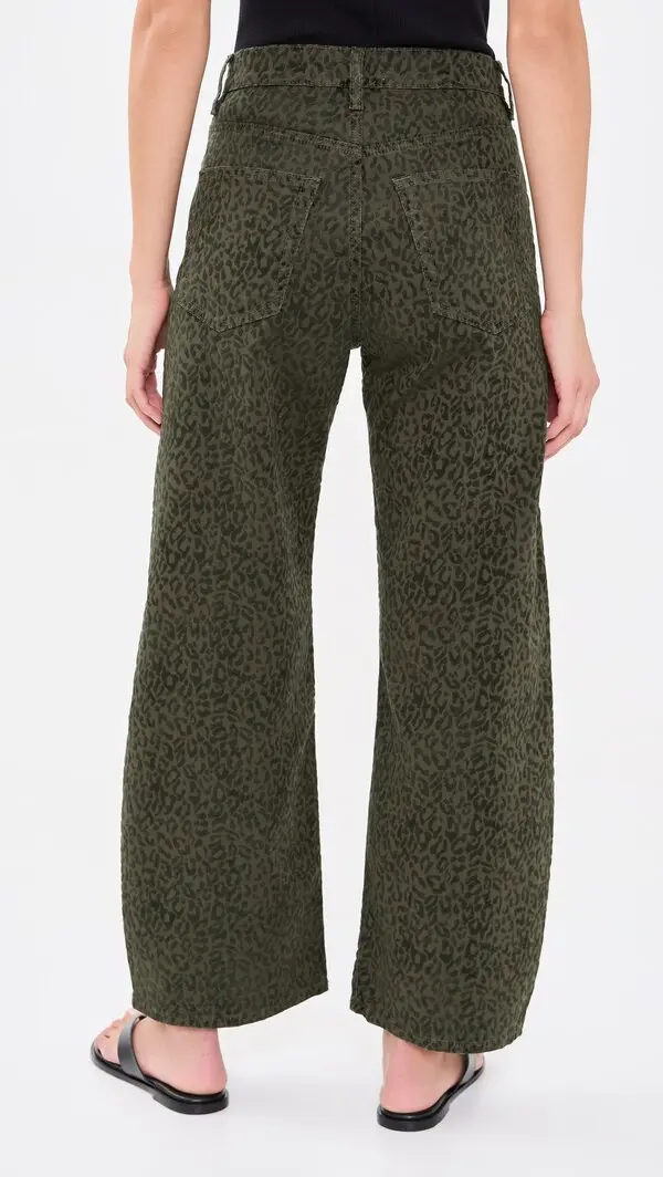 FRAME The Bow Crop Flocked Jeans