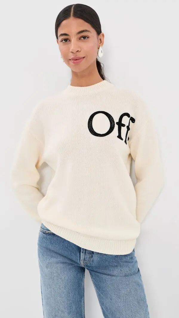 Off-White Bookish Shared Knit Crew Pullover