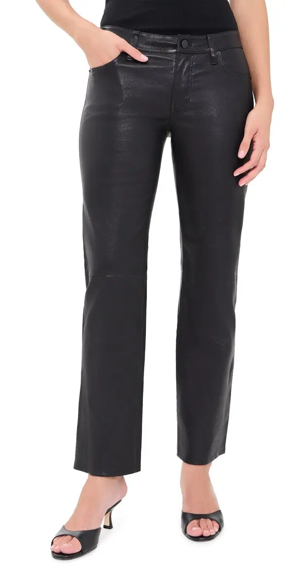FRAME Leather Cigarette Pants