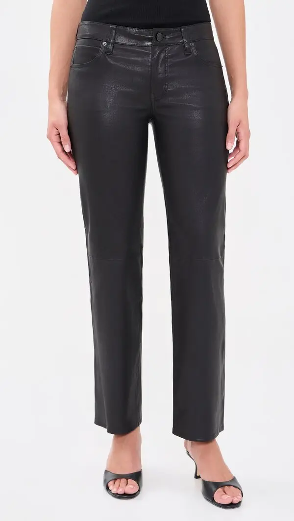 FRAME Leather Cigarette Pants