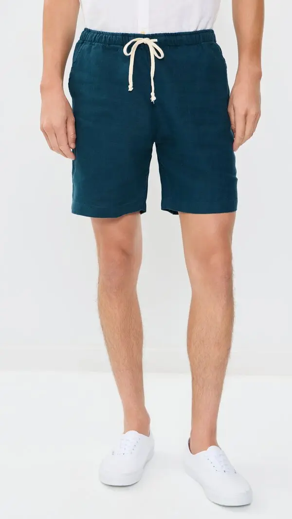 ALEX CRANE Linen Drawstring Shorts