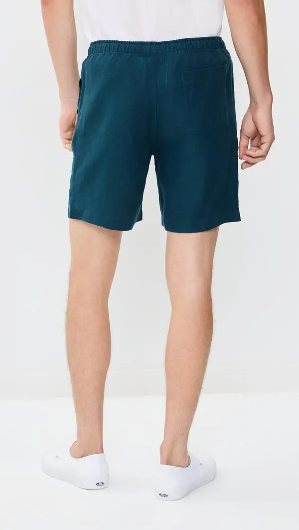 ALEX CRANE Linen Drawstring Shorts