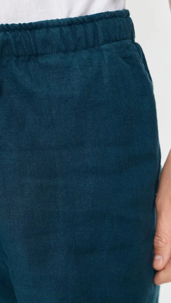 ALEX CRANE Linen Drawstring Shorts