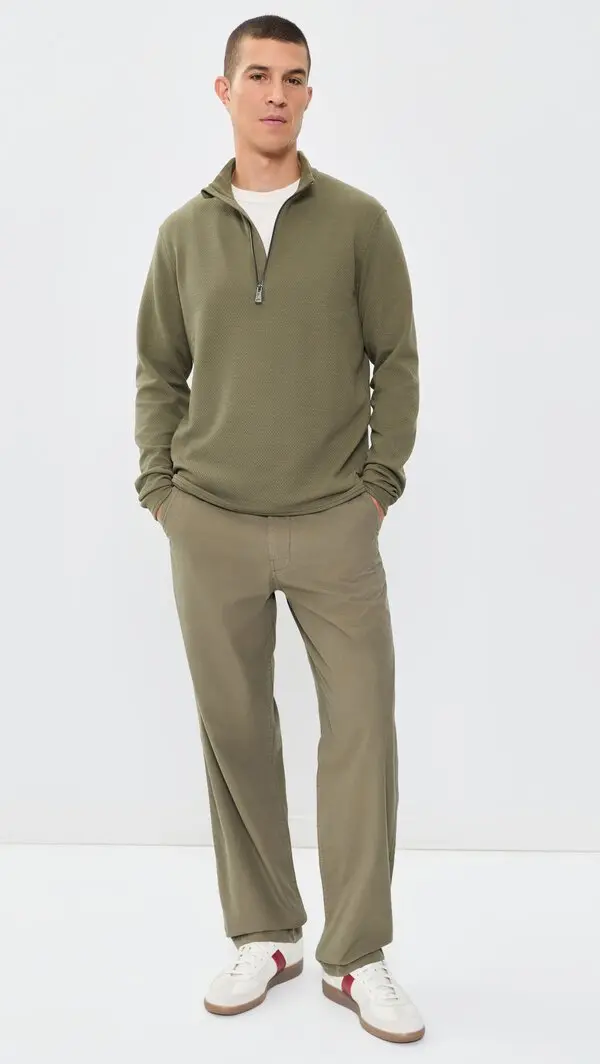 Greyson Textured Fleece Quarter Zip - Camp