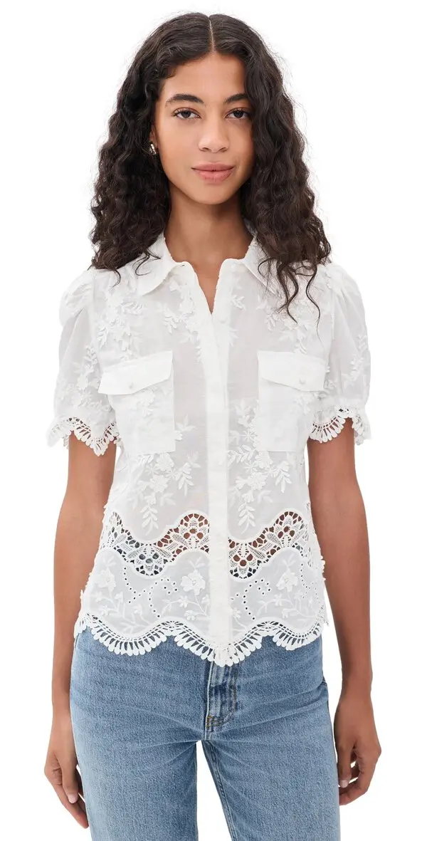Generation Love Mina 3d Voile Shirt - White