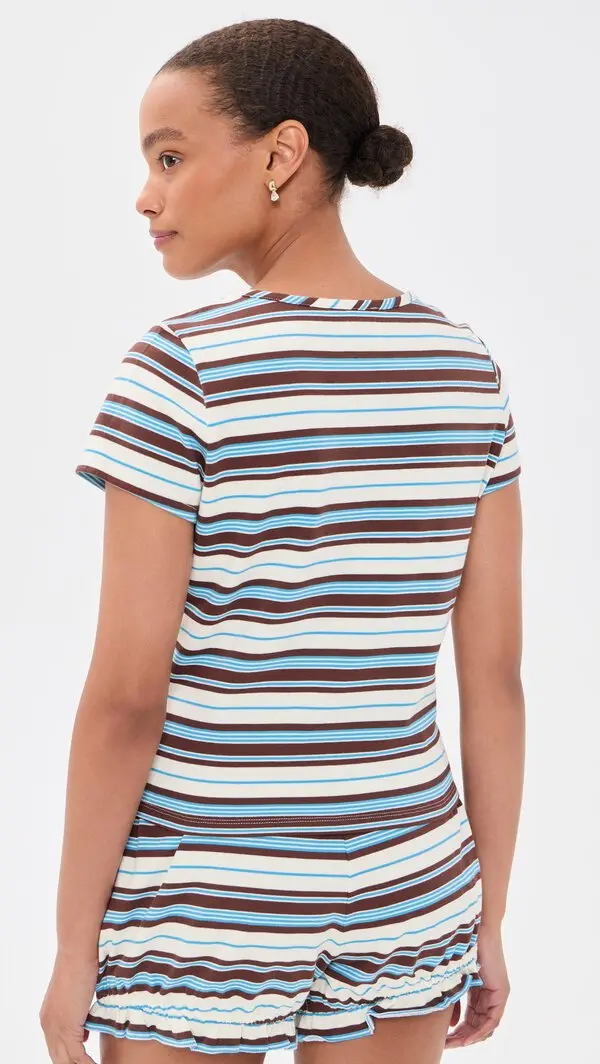 Posse Nadine Tee Striped Cotton Crewneck T-shirt