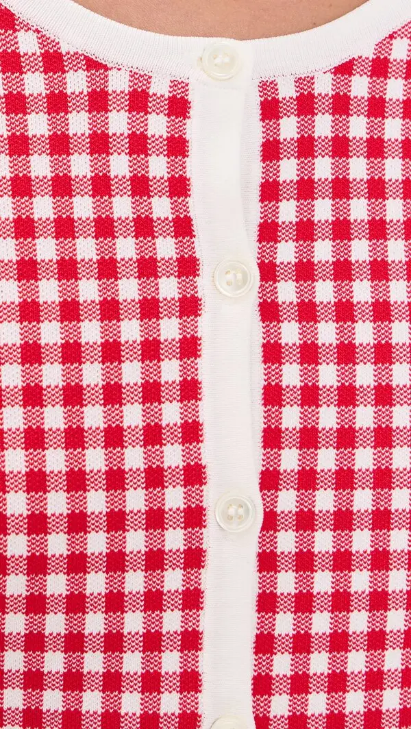 Posse Micah Cardigan In Gingham Check