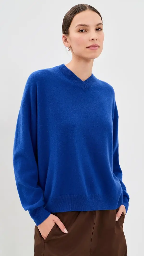 Staud Spencer Cashmere V-neck Sweater