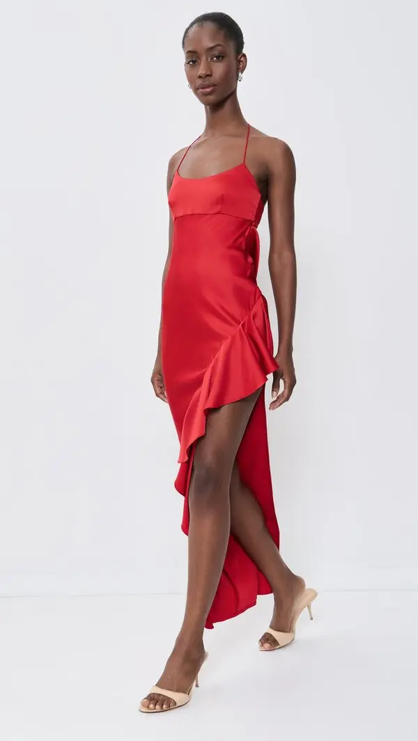 Alice + Olivia Palma Ruffle Slip Dress